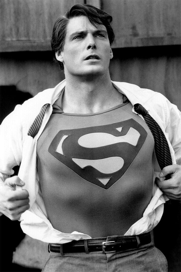 POSTER Christopher Reeve As Superman And Clark Kent Movie Wall Art Home ...
