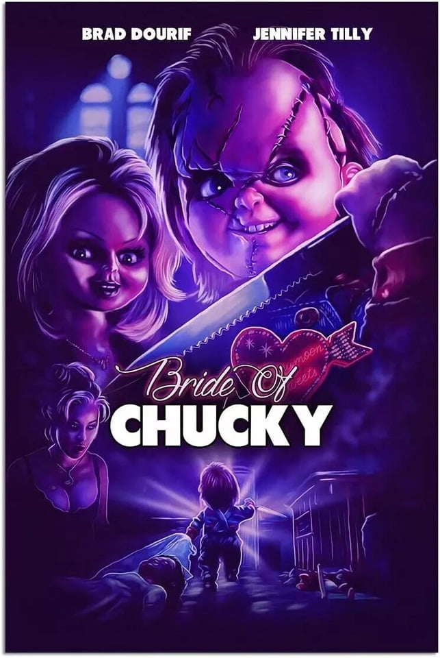 POSTER Chucky Poster,Bride Of Chucky,Horror Movie Poster, Wall Art For ...