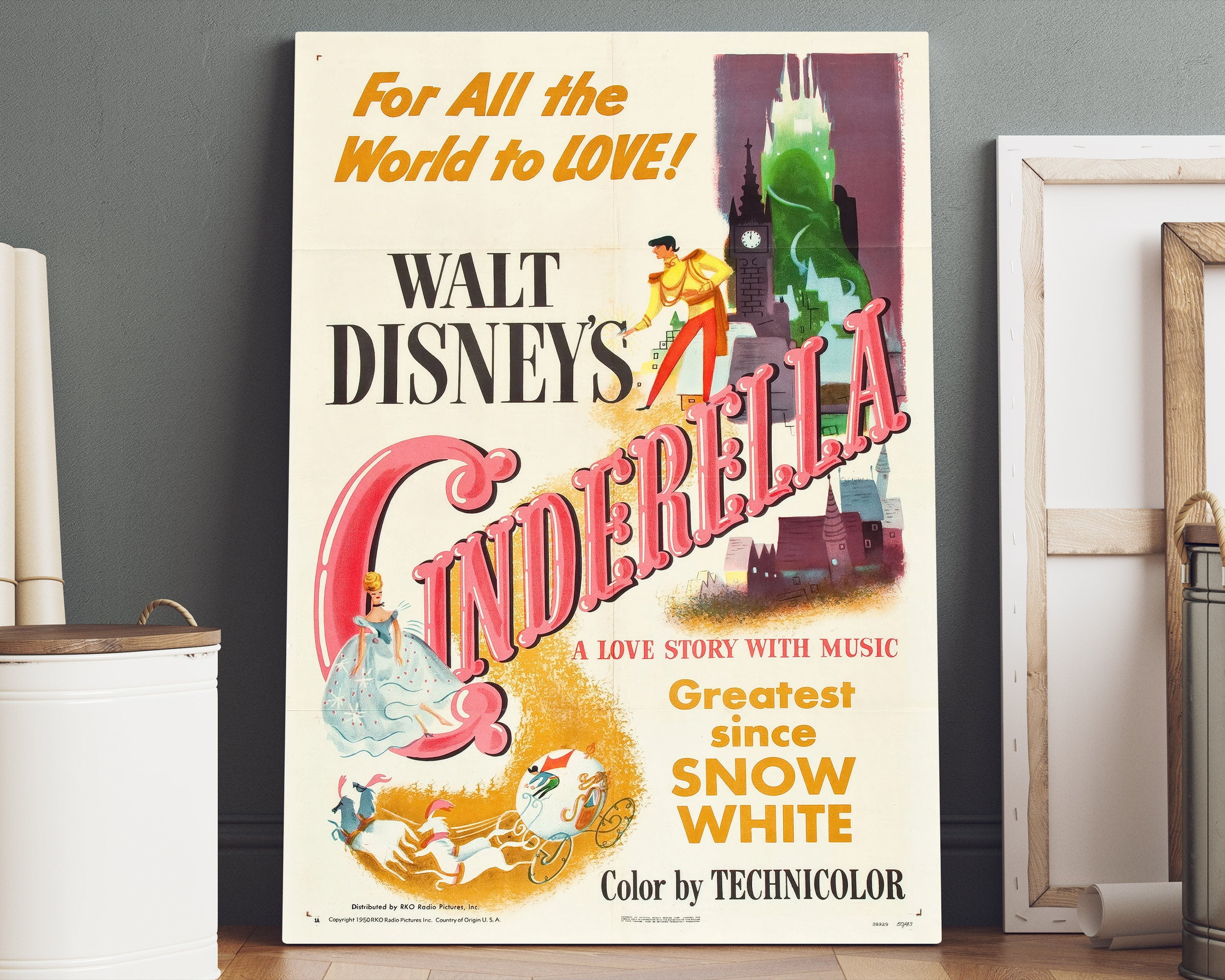 POSTER Cinderella Poster , Cinderella Wall Art, Cinderella Print ...