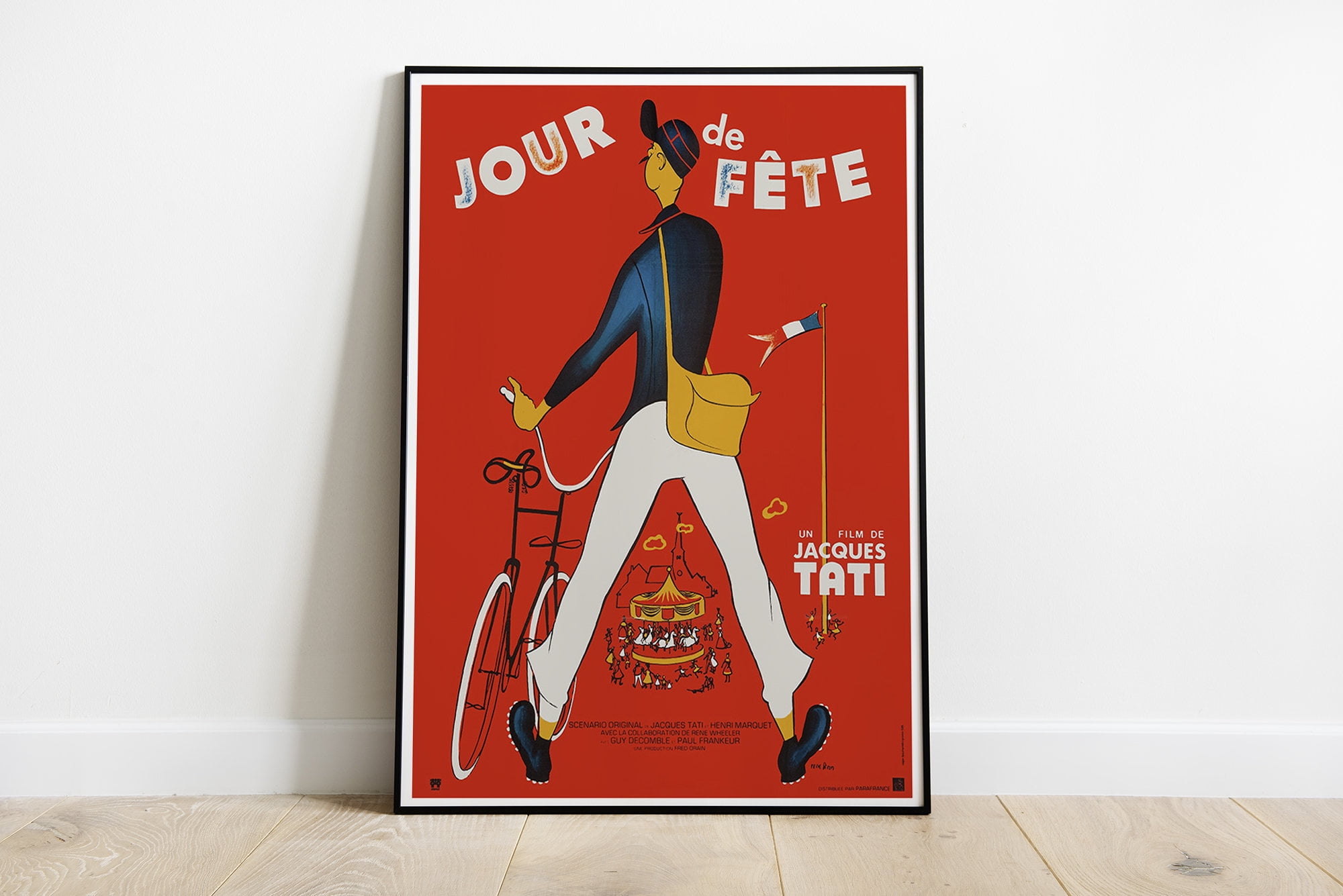 POSTER Cinema- Jour de fete poster by Jacques Tati-UNFRAMED - Walmart.com