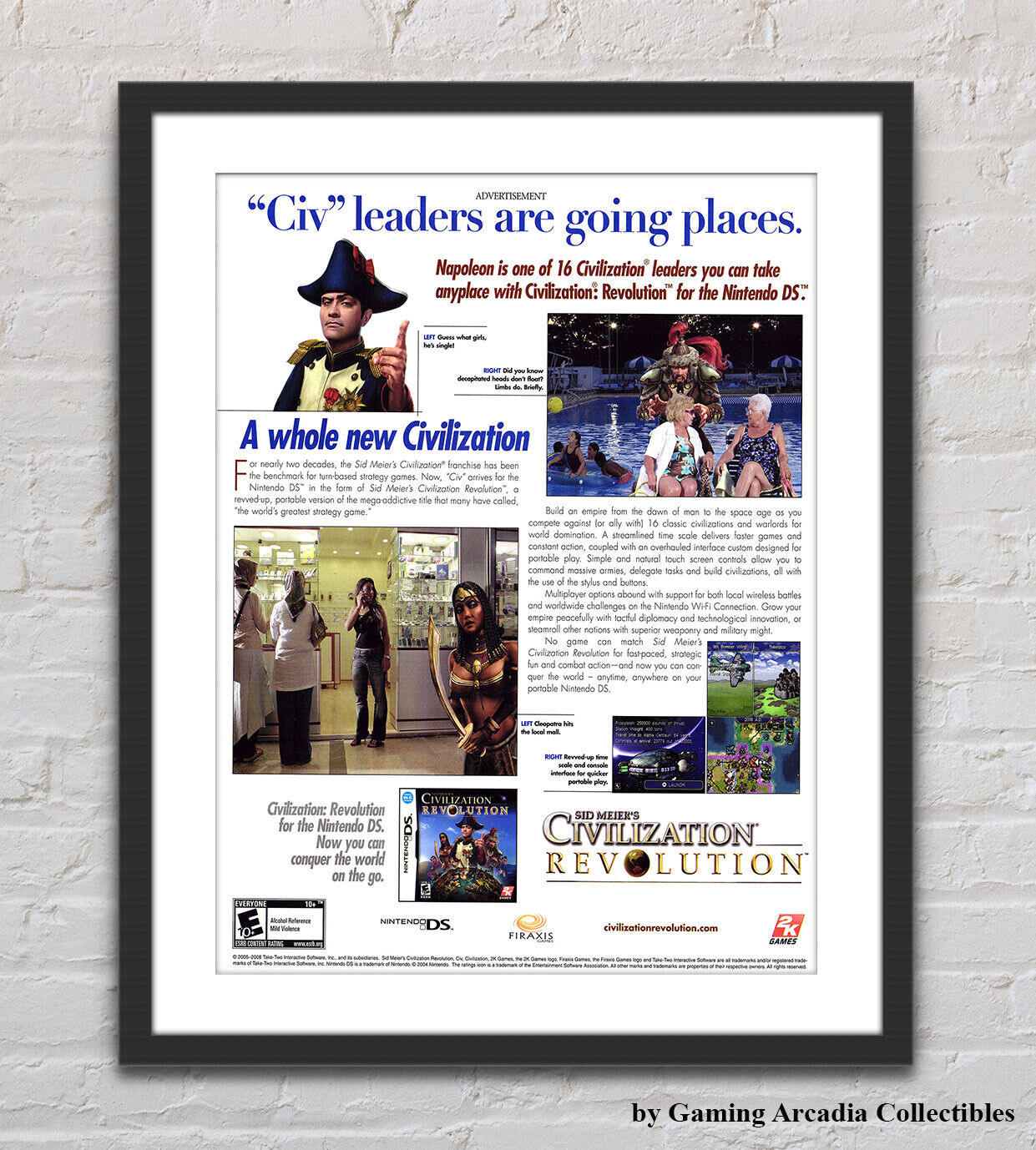 POSTER Civilization Revolution Nintendo DS Poster-16x24-UNFRAMED ...
