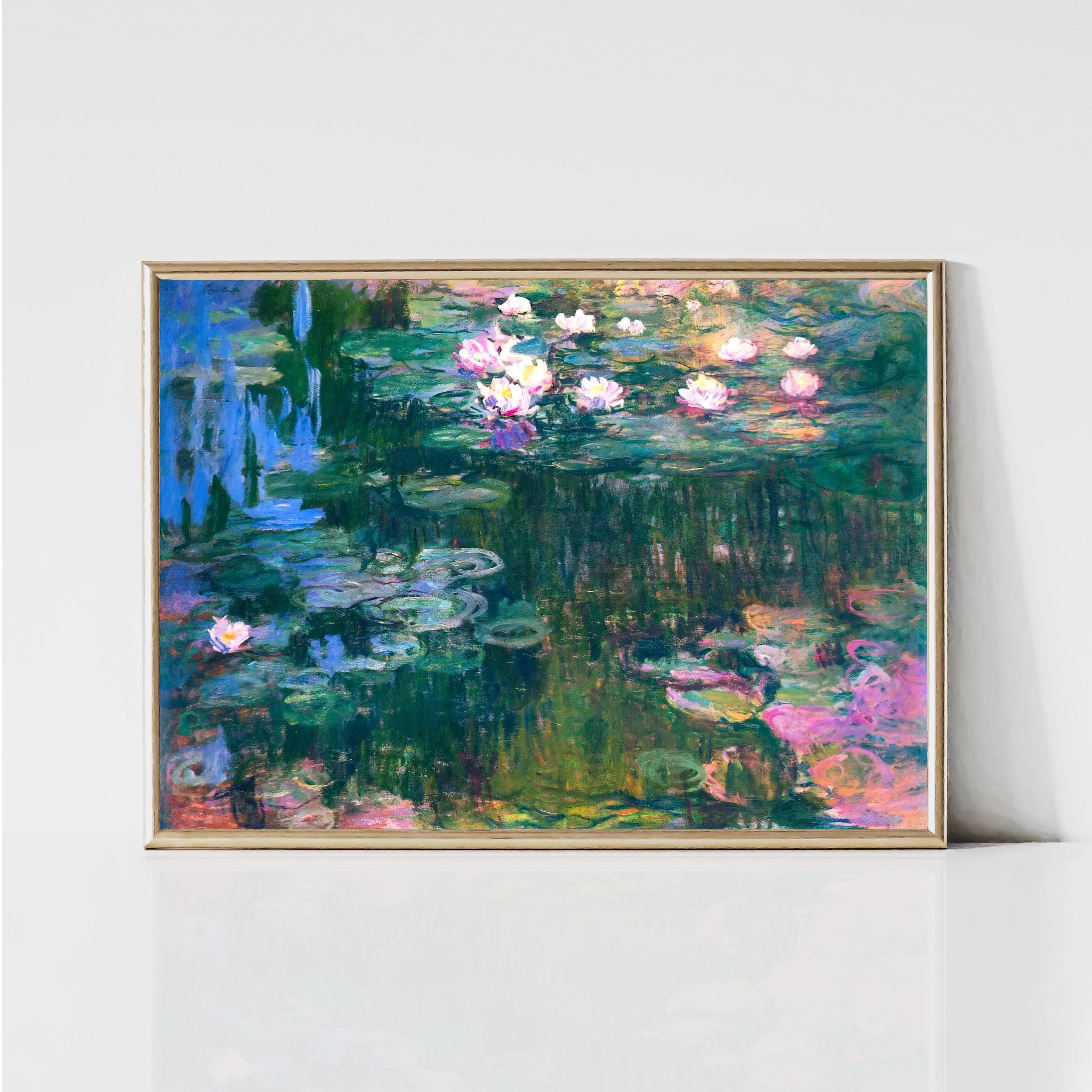POSTER Claude Monet Water Lilies | Impressionist Landscape Painting ...