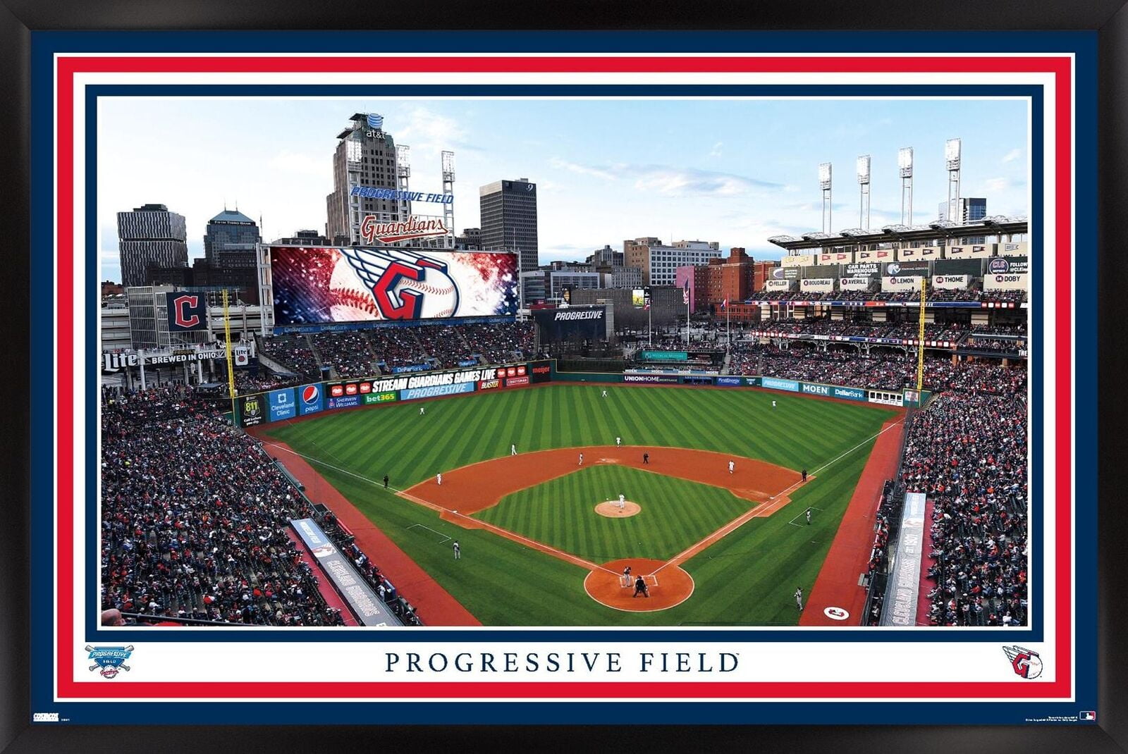 POSTER Cleveland Guardians - Progressive Field 22-24x36-UNFRAMED ...
