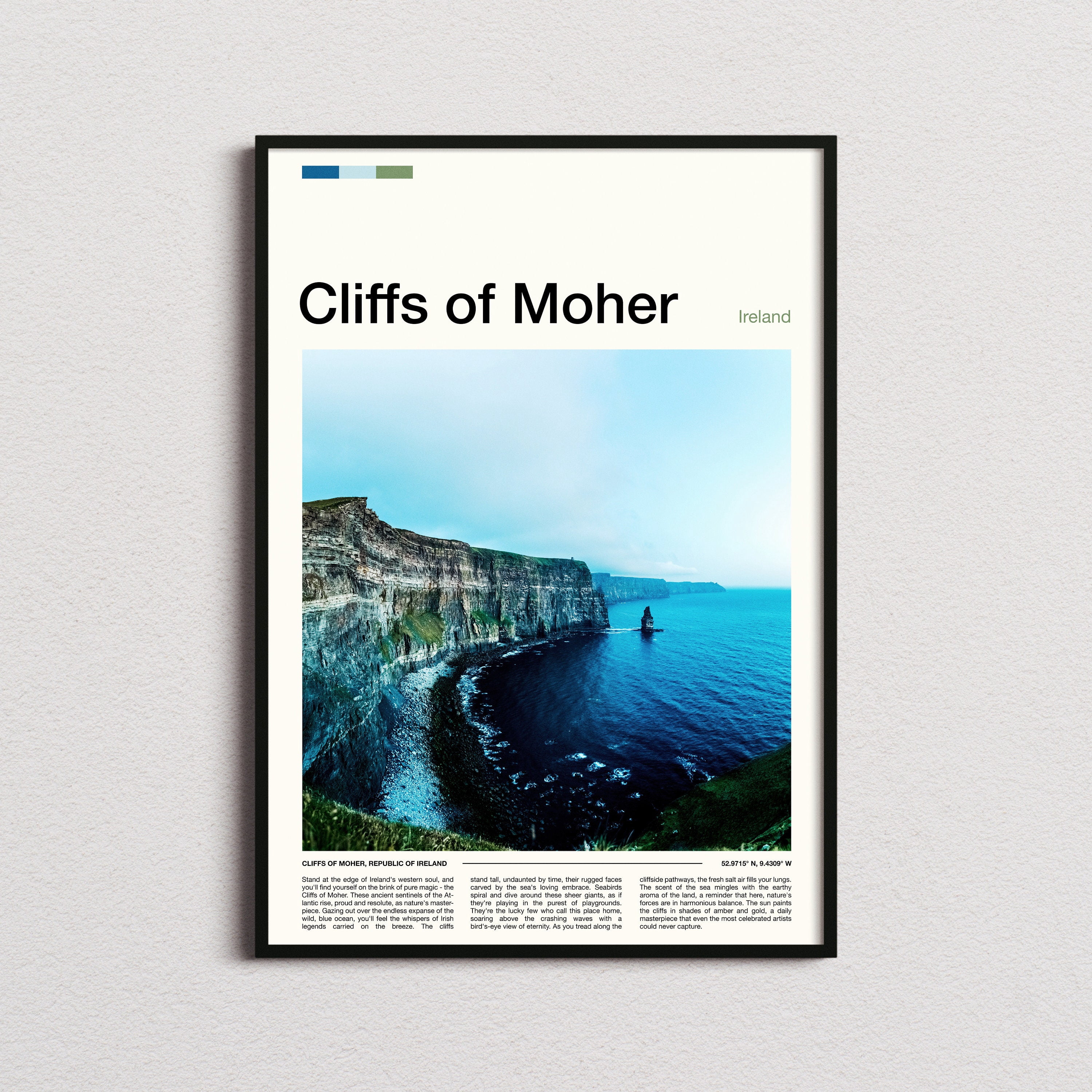 POSTER Cliffs of Moher Print, Cliffs of Moher Poster, Cliffs of Moher ...
