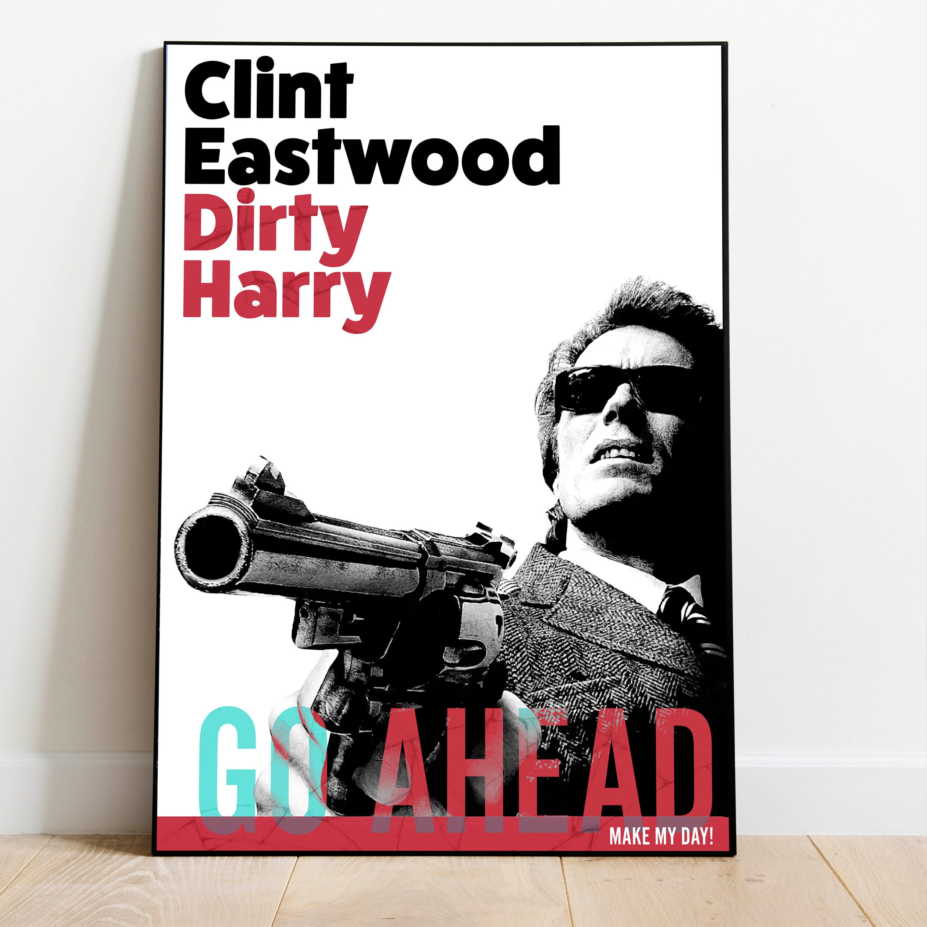 Poster Clint Eastwood Dirty Harry Inspired Vector Poster -UNFRAMED ...