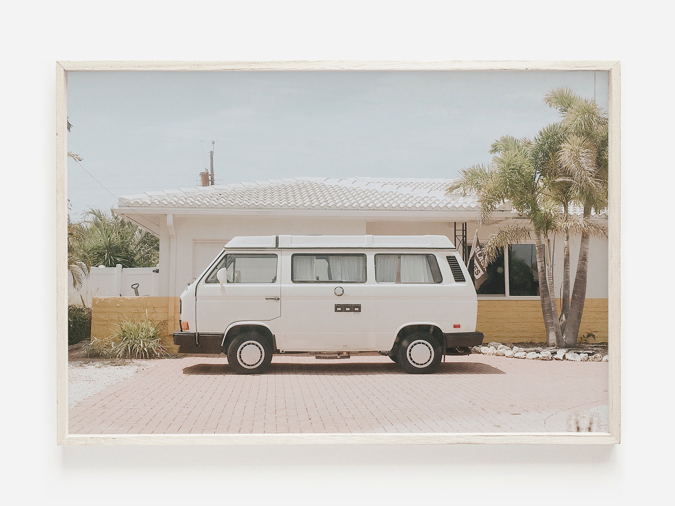 POSTER Coastal Van Wall Art Print, Boho Bus Photo, Van Print, Beach ...