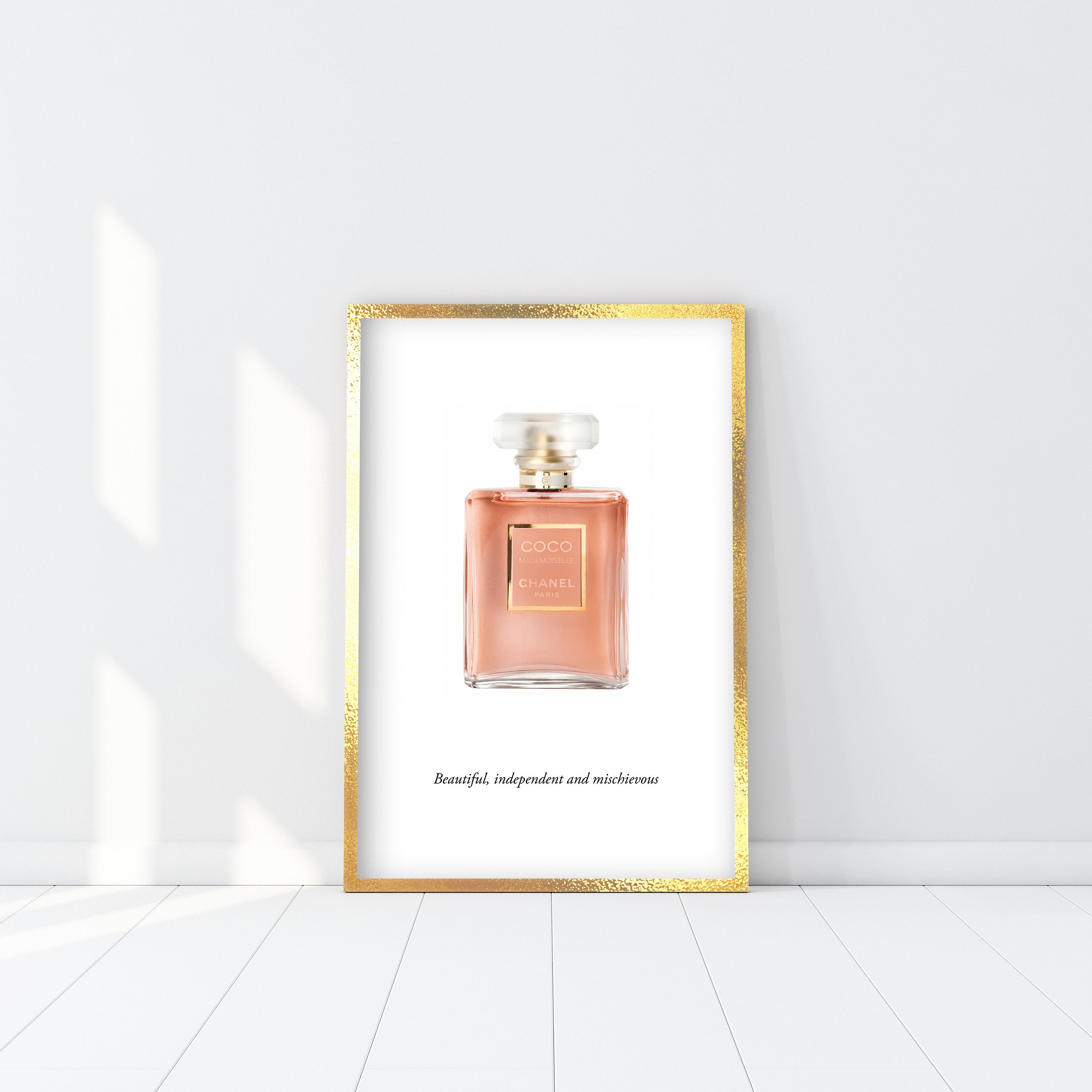 POSTER Coco Fashion Mademoiselle Print, Fashion Blush Pink Perfume ...