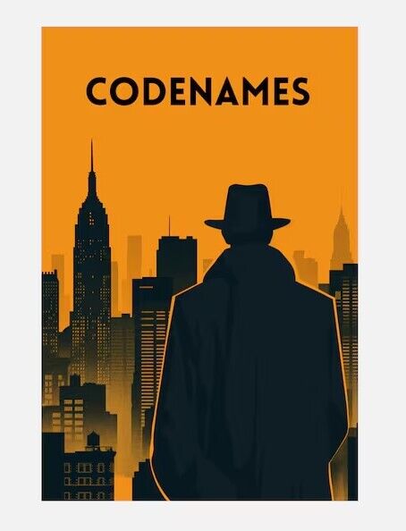 POSTER Codenames Board Game, Print, Boardgame Poster-8x12-UNFRAMED ...