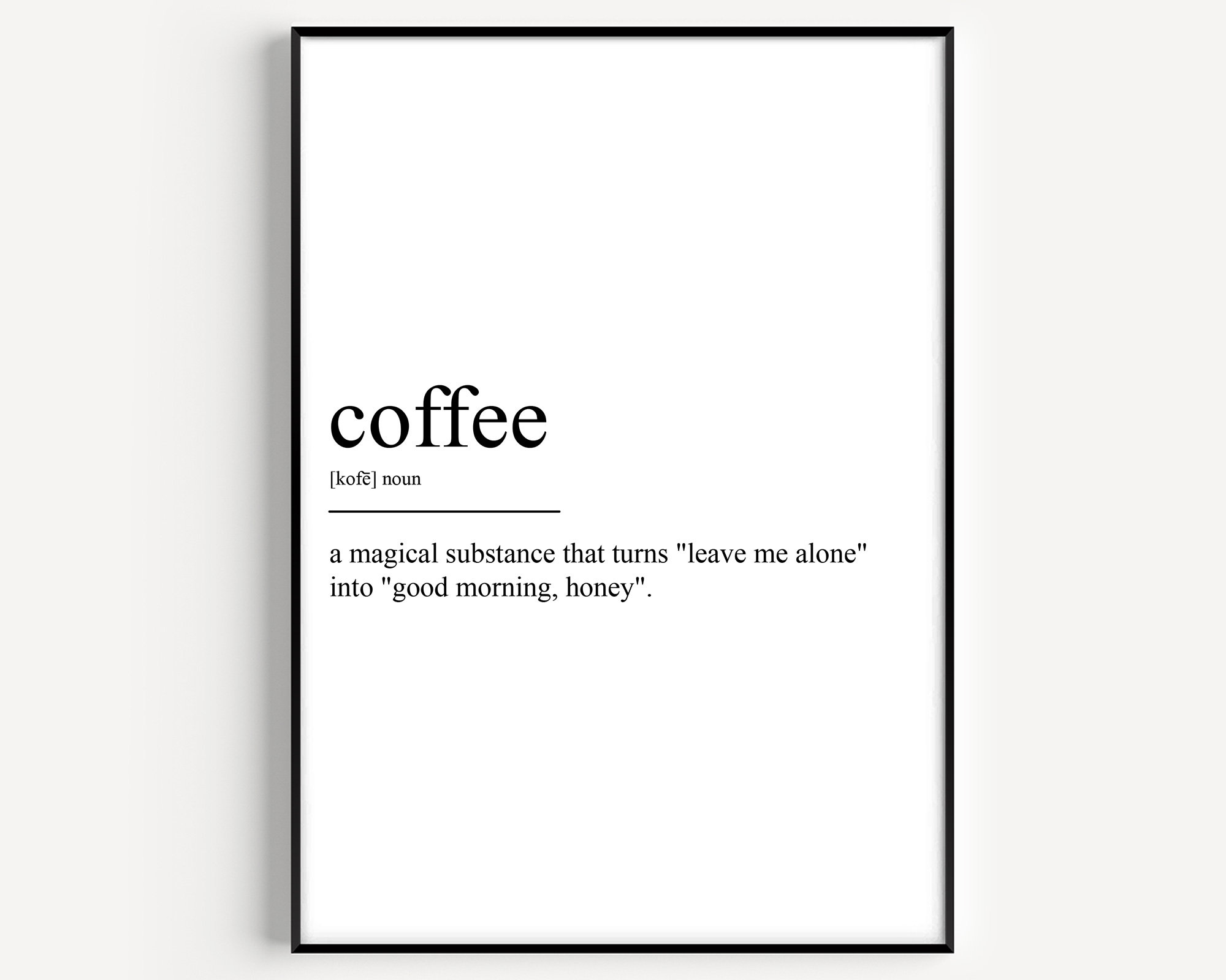 POSTER Coffee Definition Print - Version 3-UNFRAMED - Walmart.com