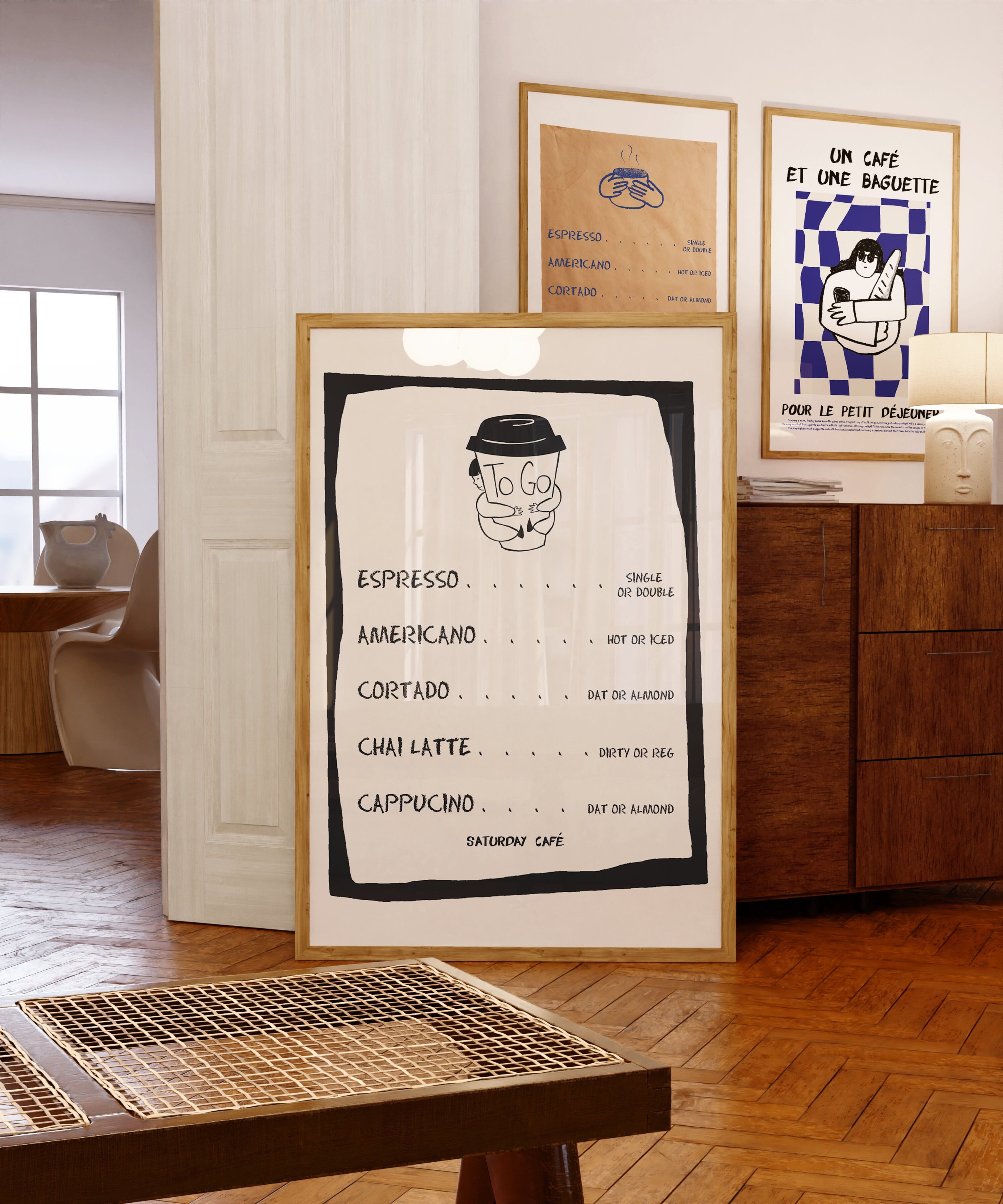 POSTER Coffee Menu Wall Art, Retro Coffee Bar Print, Coffee Shop Poster ...