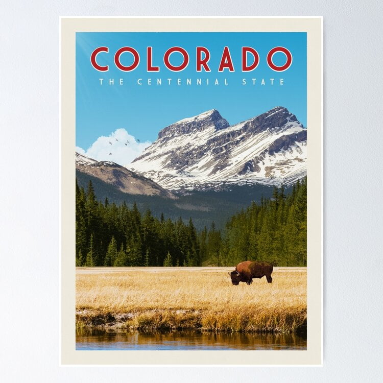 POSTER Colorado Vintage Travel Poster Poster UNFRAMED, 12x18 - Walmart.com