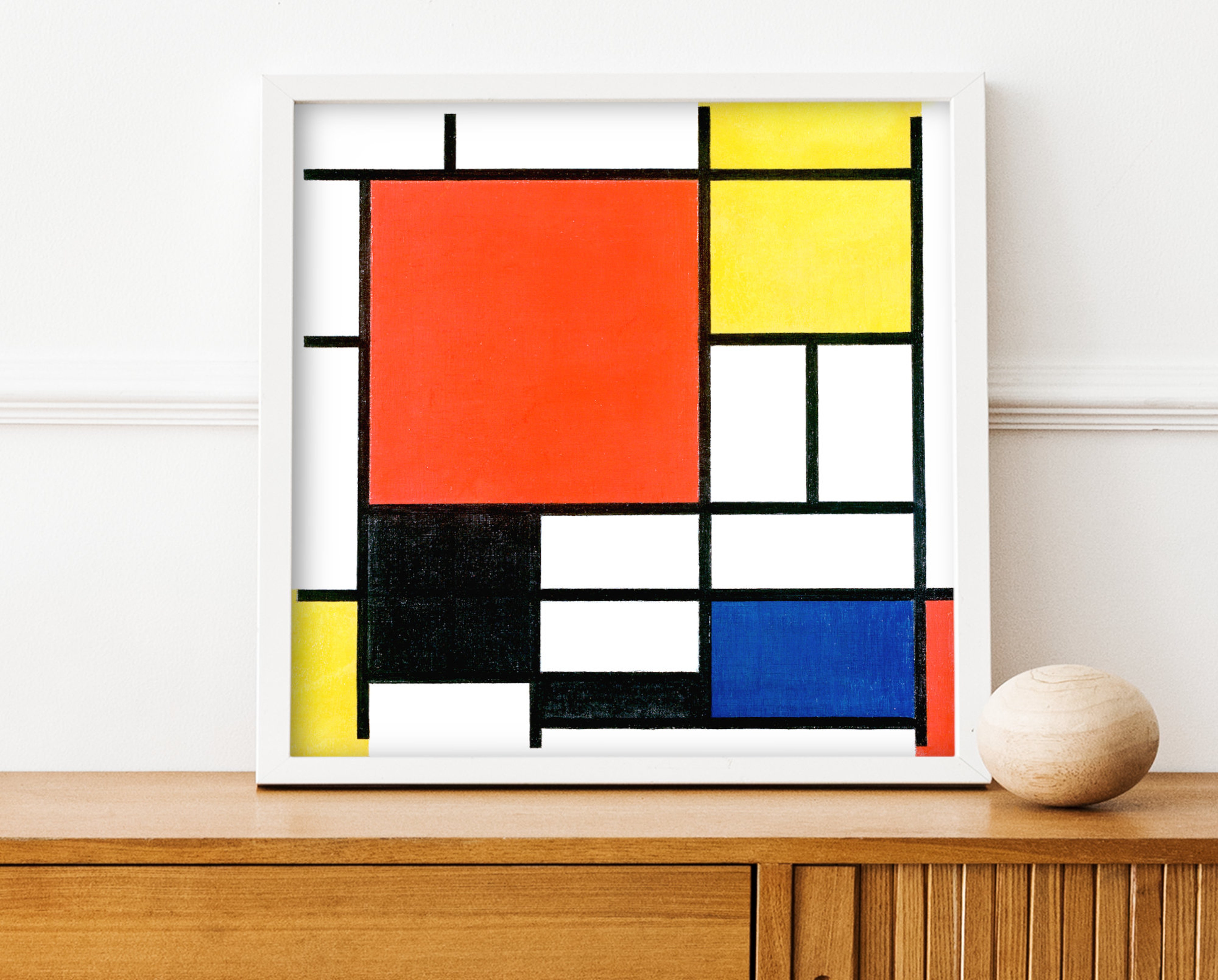 POSTER Composition with Red, Yellow, Blue, and Black, 1921 Piet ...