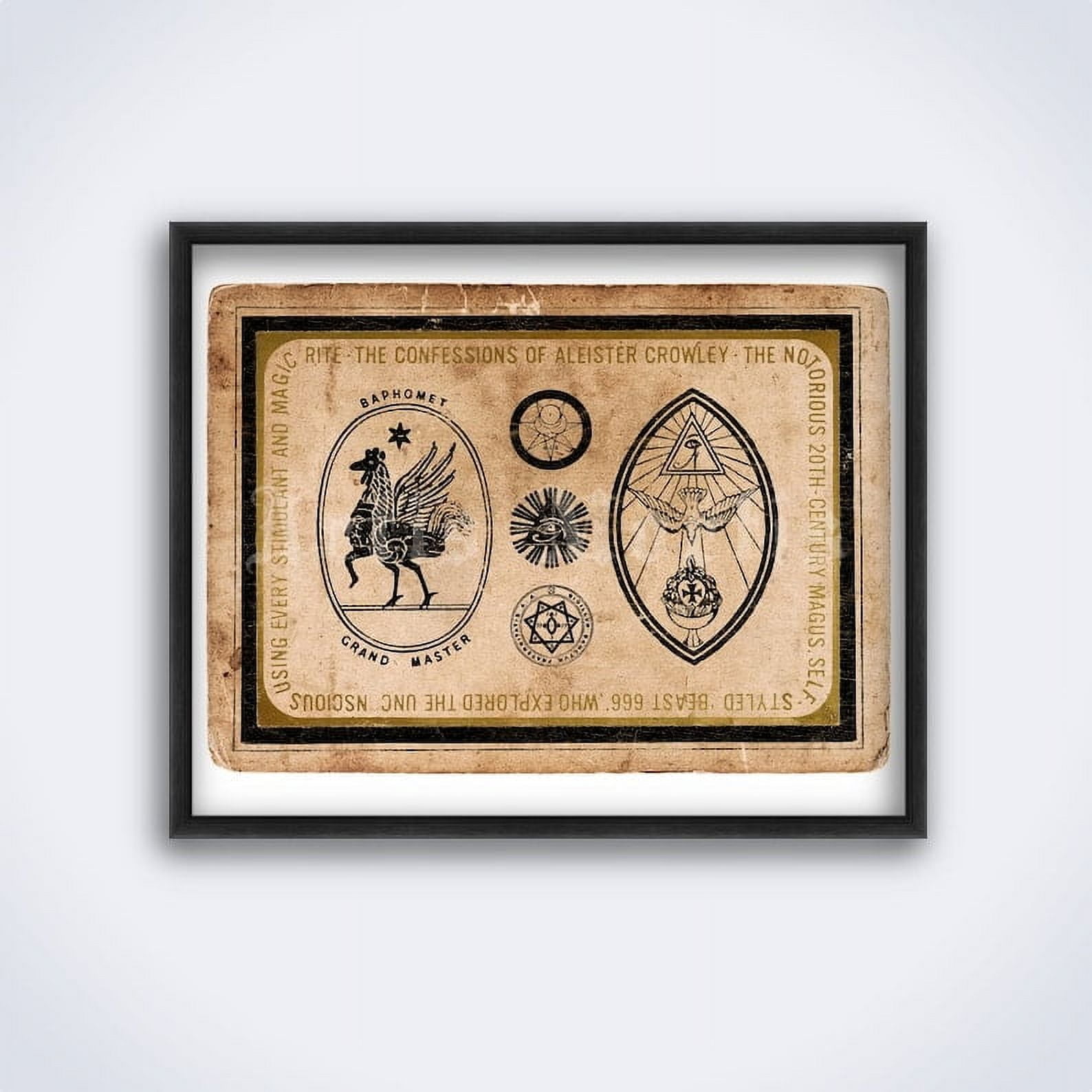 POSTER Confessions of Aleister Crowley - Baphomet Grand Master, Beast ...