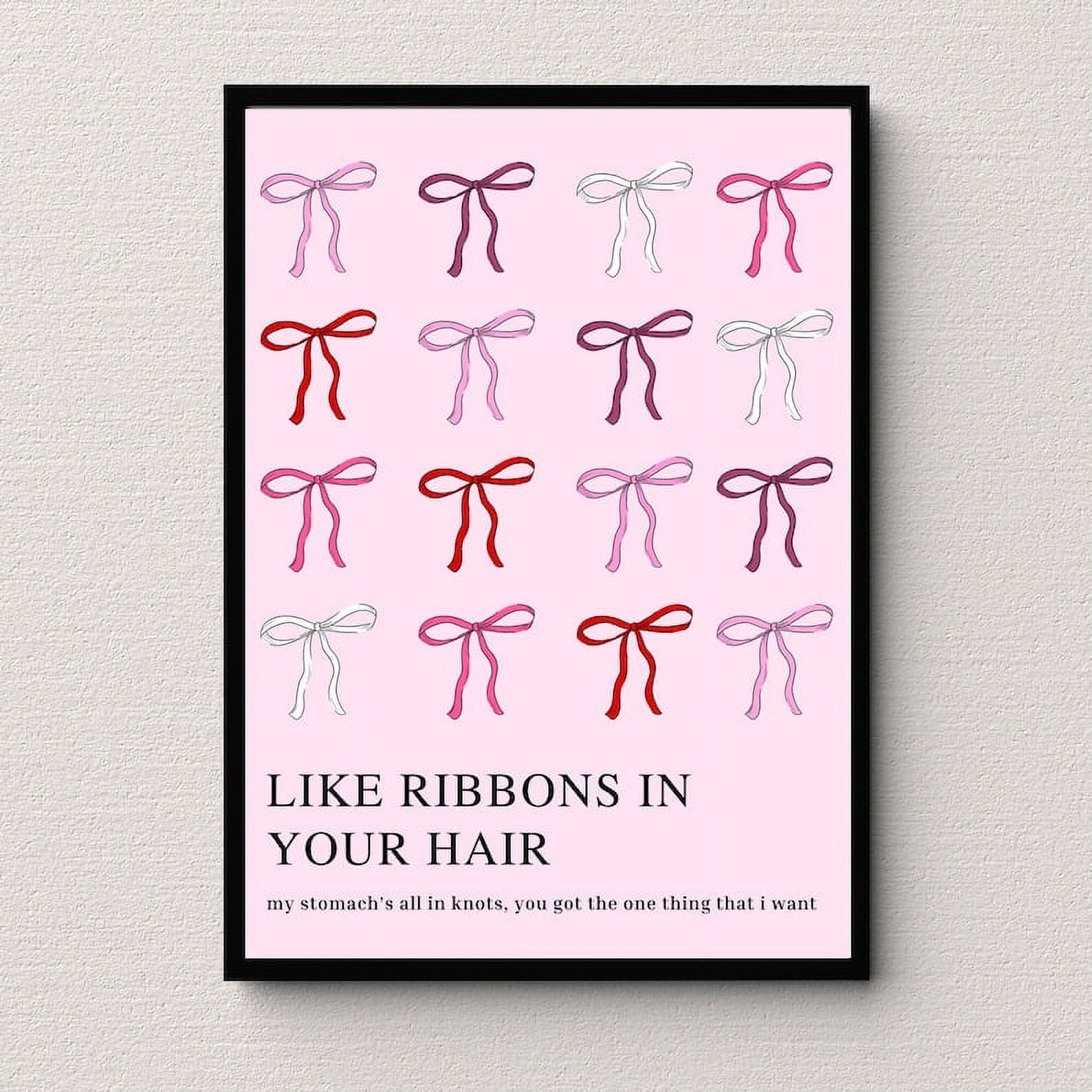 Poster Coquette Aesthetic Wall Art Coquette Bow Poster Olivia Rodrigo Lacy Poster Bow Poster