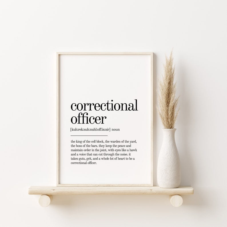 POSTER Correctional Officer Definition Print, self love wall art ...