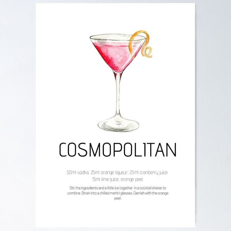 POSTER Cosmopolitan, cosmopolitan, espresso martini, Cosmopolitan Drink ...