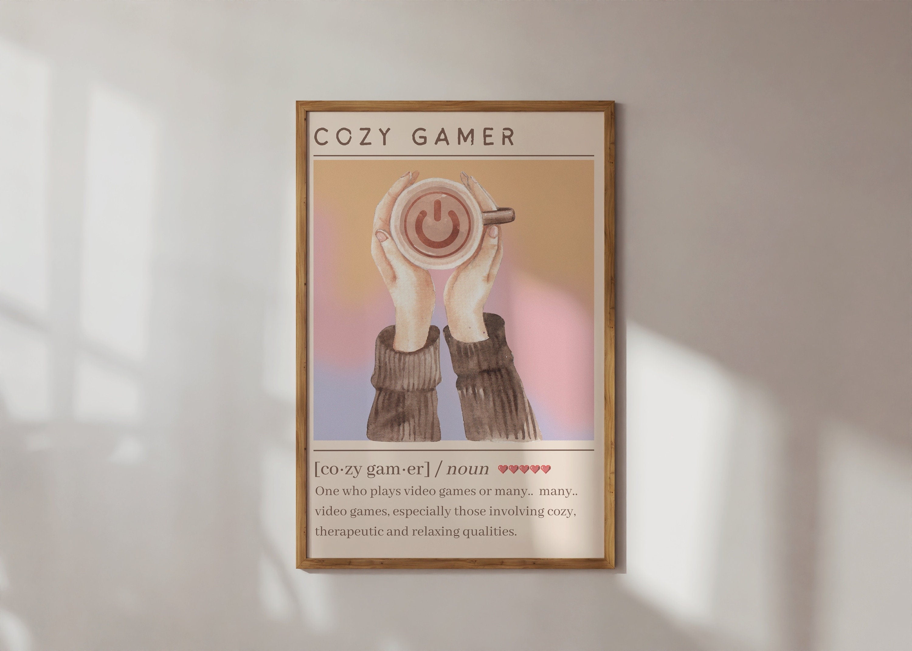 POSTER Cozy Gamer , Cozy Gamer Merch, Cozy gamer wall art, Gaming ...