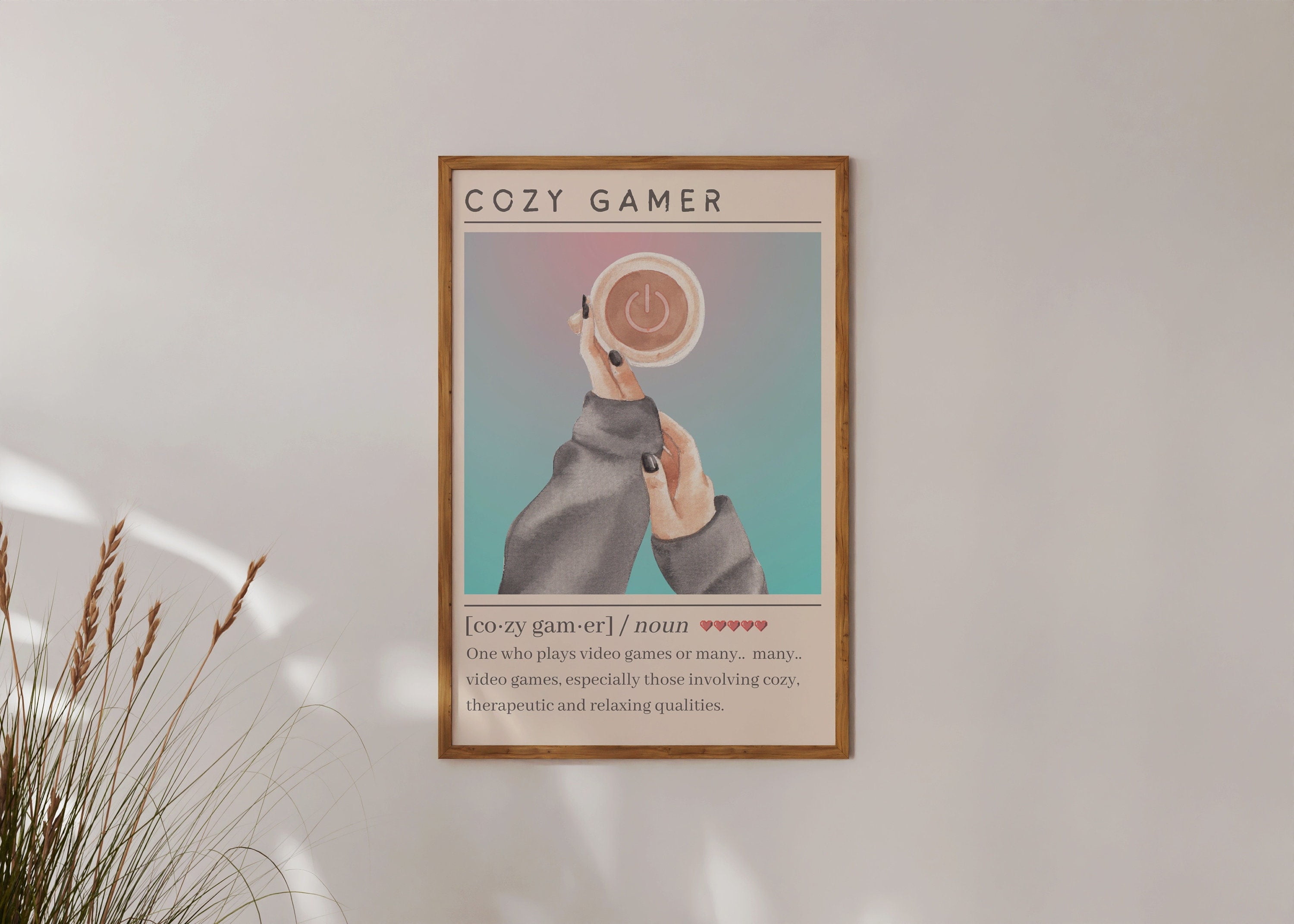 POSTER Cozy Gamer | Cozy gamer gift | Game Room Poster | Cozy gamer ...