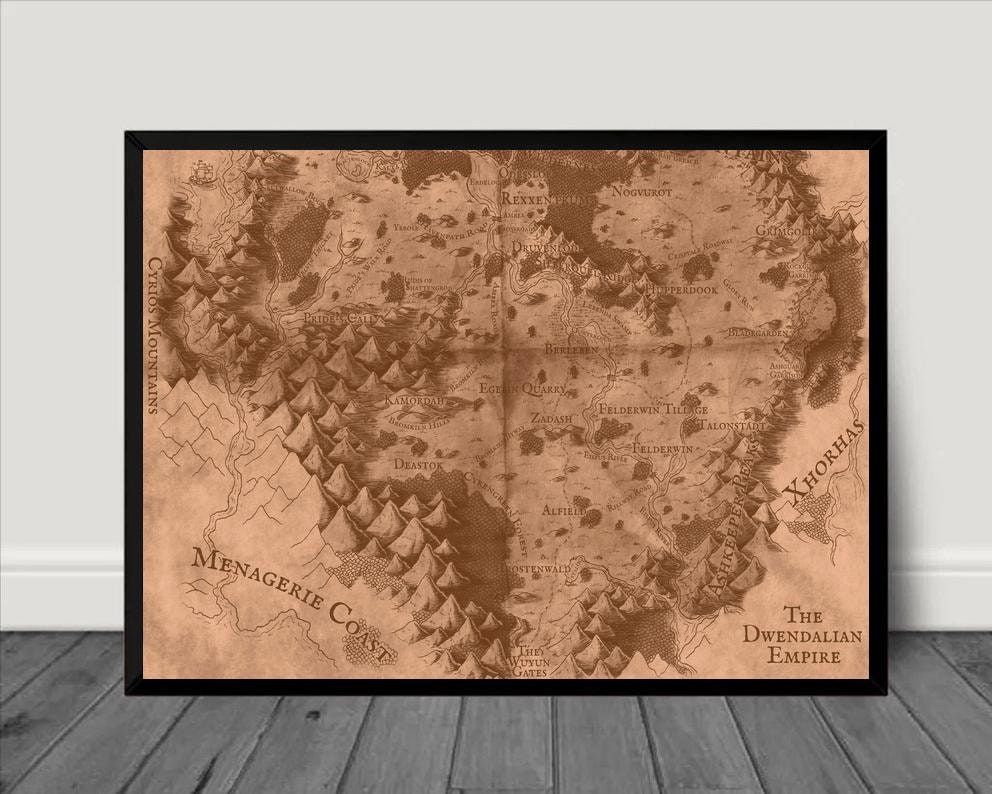 POSTER Critical Role Map Game Poster Wall art Painting Living Room Home ...