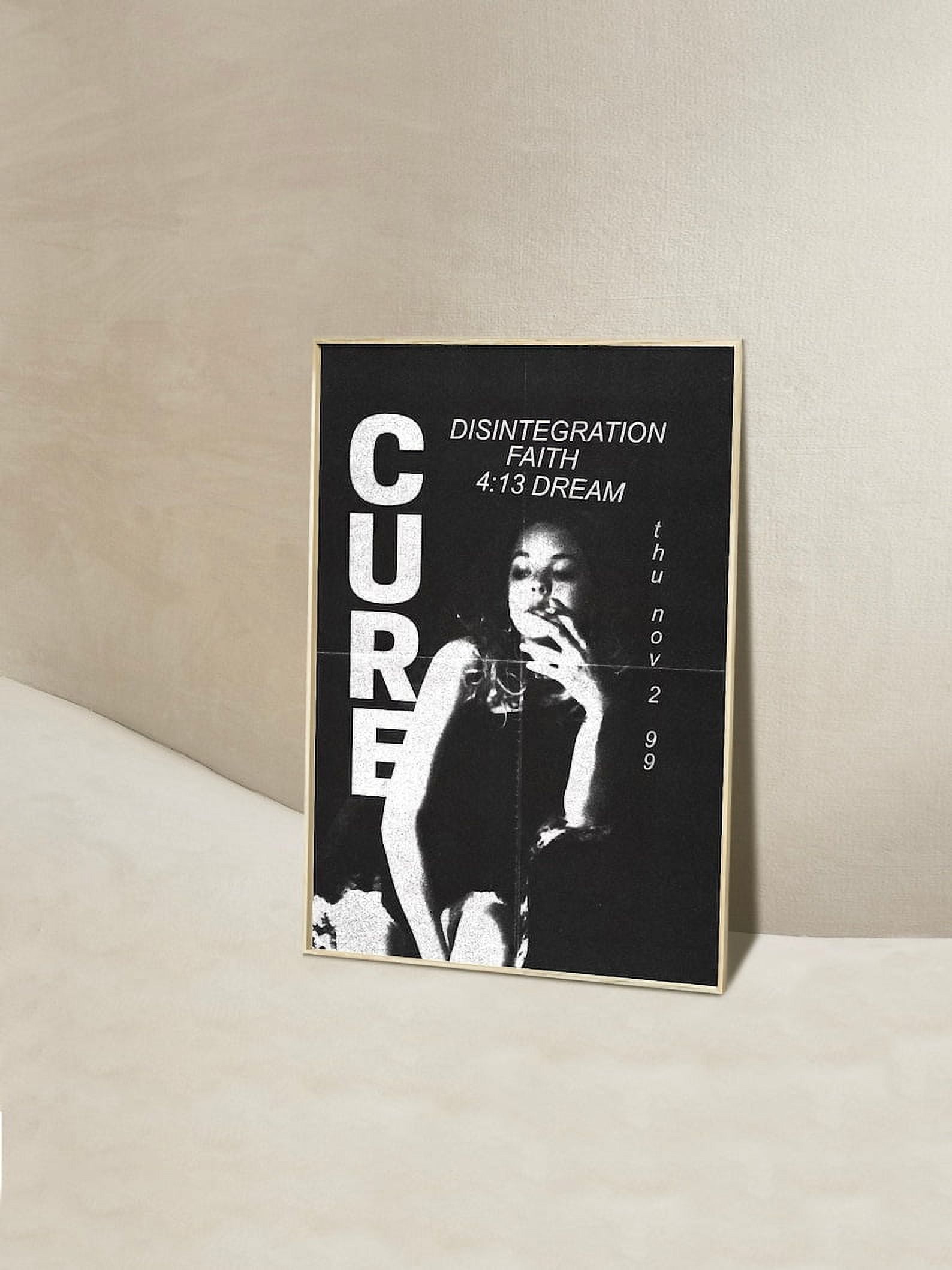 POSTER Cure Grunge Band Poster, Vintage Band Print, 90s Goth Rock Music Poster, Aesthetic Black ...