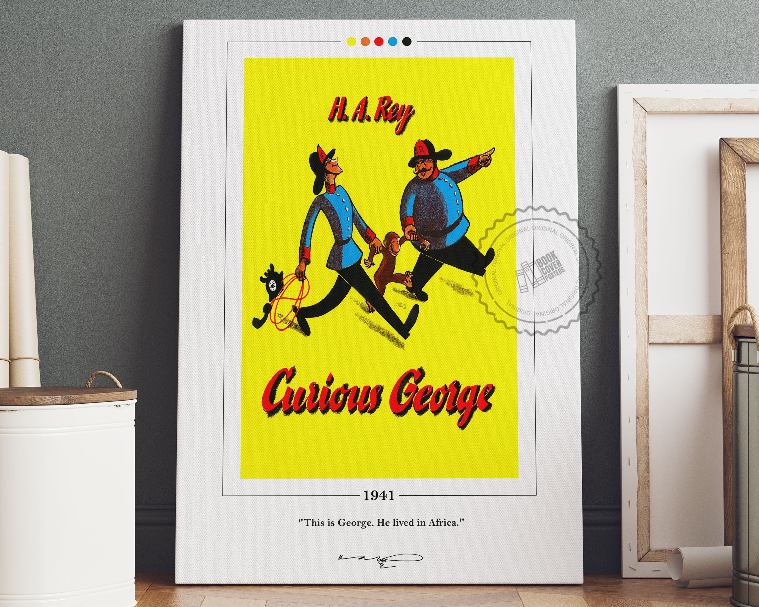 POSTER Curious George Book Cover Poster | H. A. Rey, Curious George ...