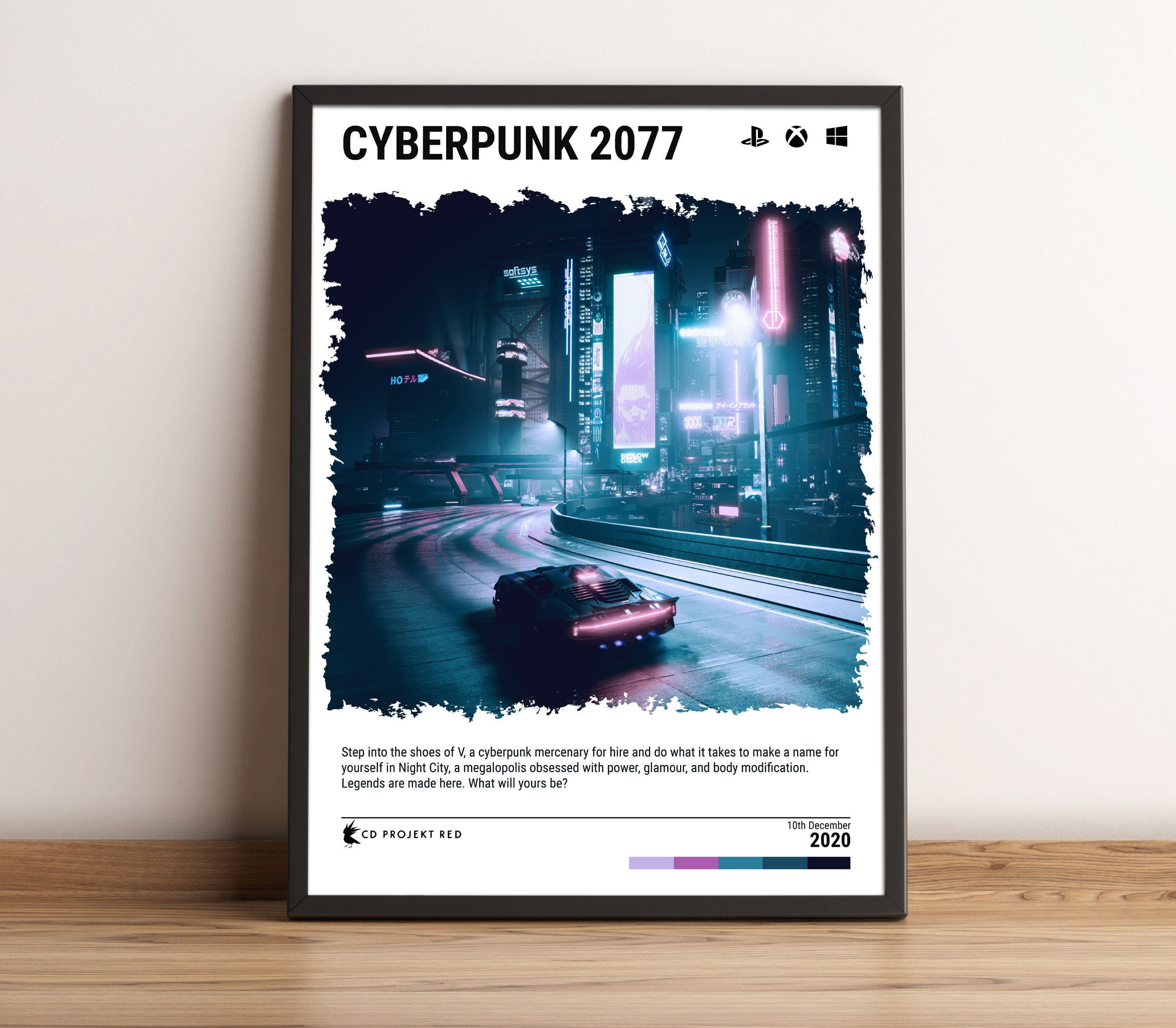 POSTER Cyberpunk 2077 (2020) Poster - Video Game Wall Art Print / Home ...