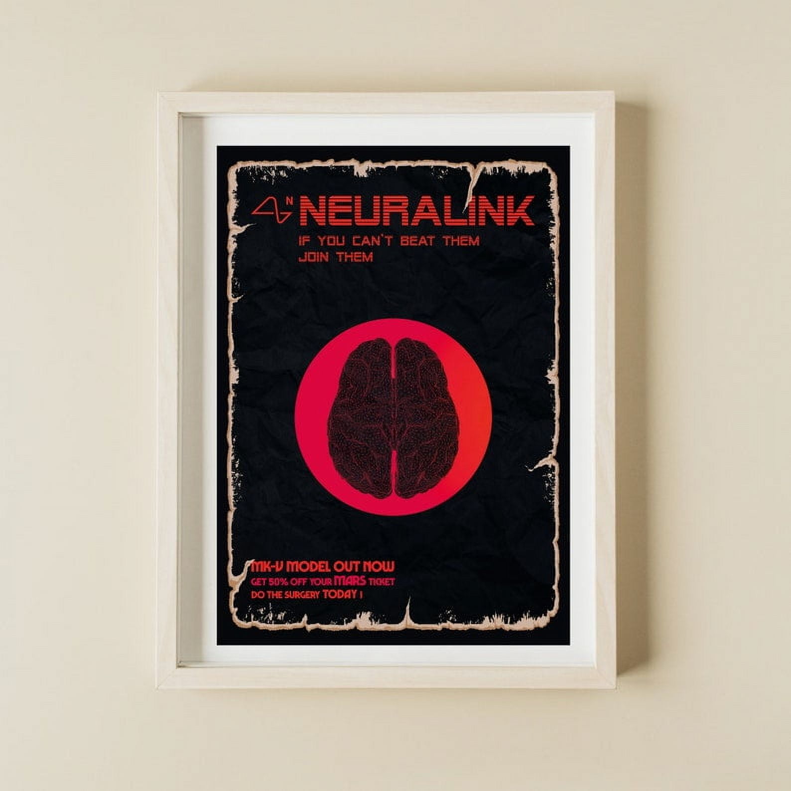 POSTER Cyberpunk Neuralink Ad poster-UNFRAMED - Walmart.com