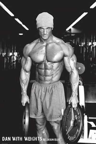 POSTER DAN WITH WEIGHTS - JASON ELLIS POSTER - BODY BUILDING 36570 ...