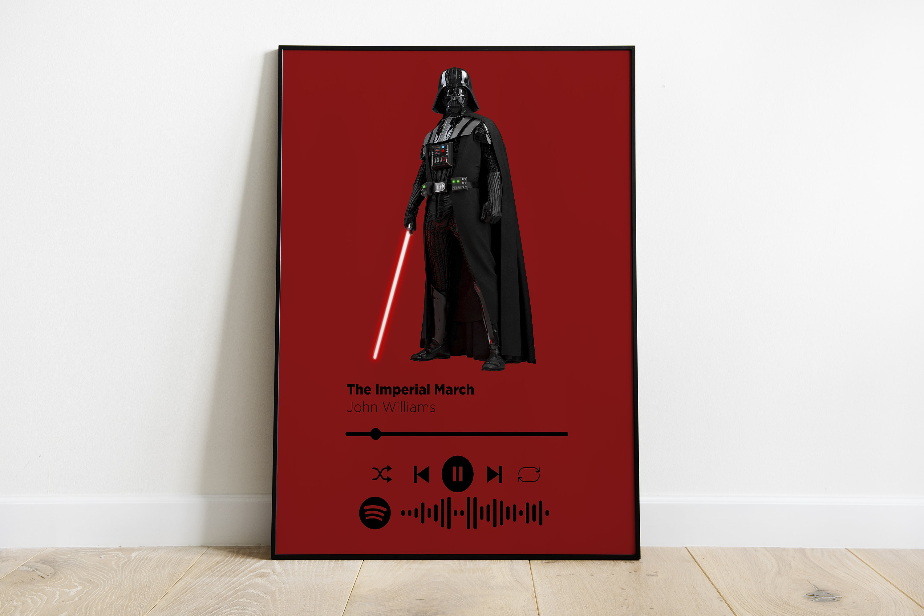 POSTER DARTH VADER POSTER - Spotify Code Poster - Star Wars Poster ...