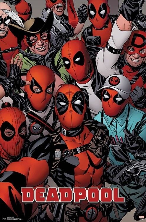 POSTER DEADPOOL - FACES COMIC POSTER - - MARVEL 16468-8x12-UNFRAMED ...