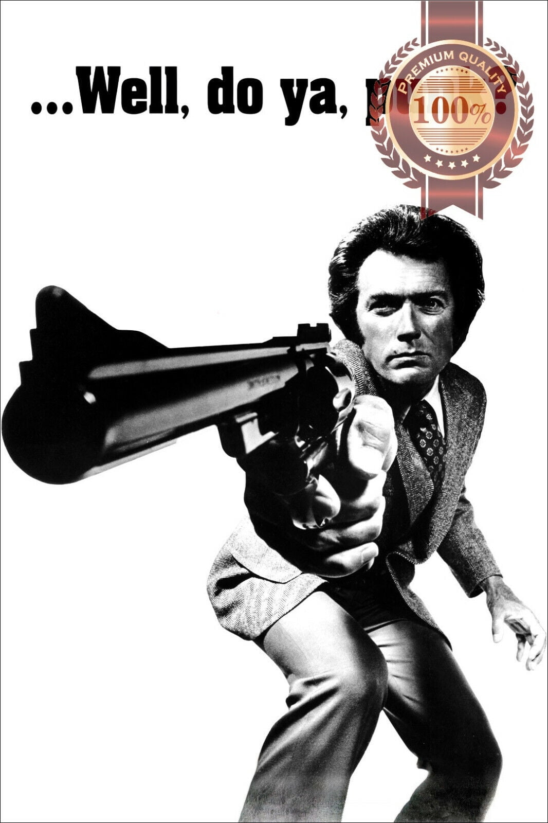 POSTER DIRTY HARRY WELL DO YA PUNK ORIGINAL CINEMA MOVIE FILM PRINT ...