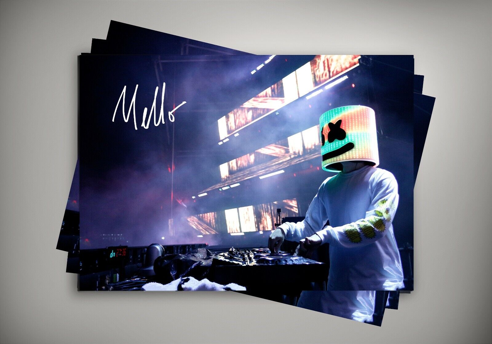 POSTER DJ Marshmello Live Onstage Autographed Poster Print.s-12x18 ...