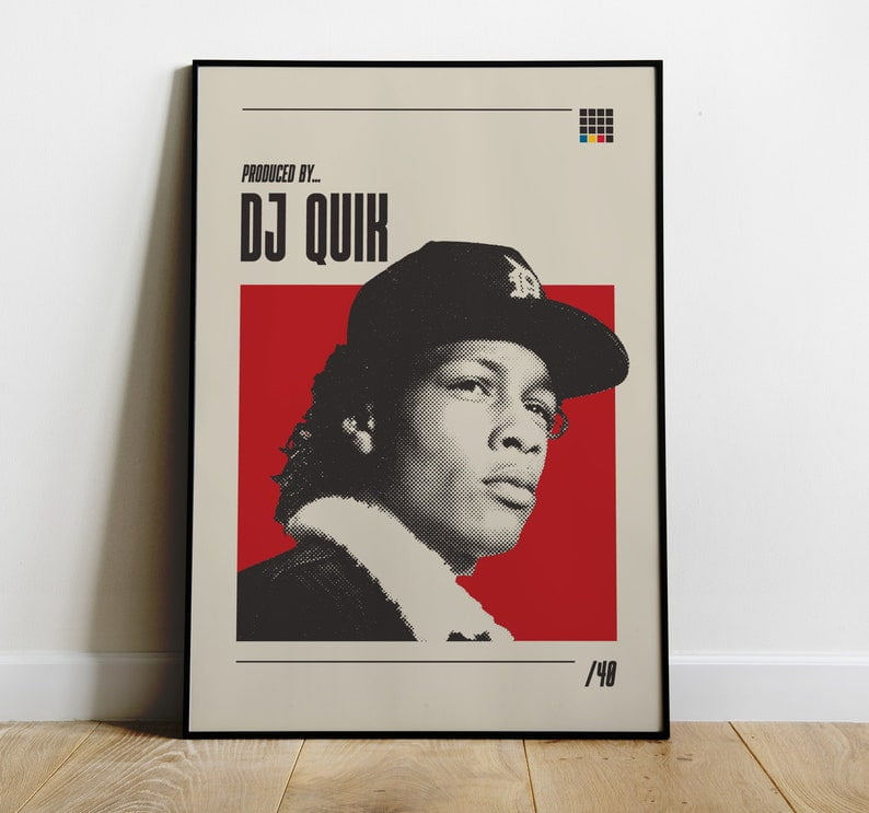 POSTER DJ Quik Poster, West Coast Hip-Hop Pioneer Artwork, Compton ...