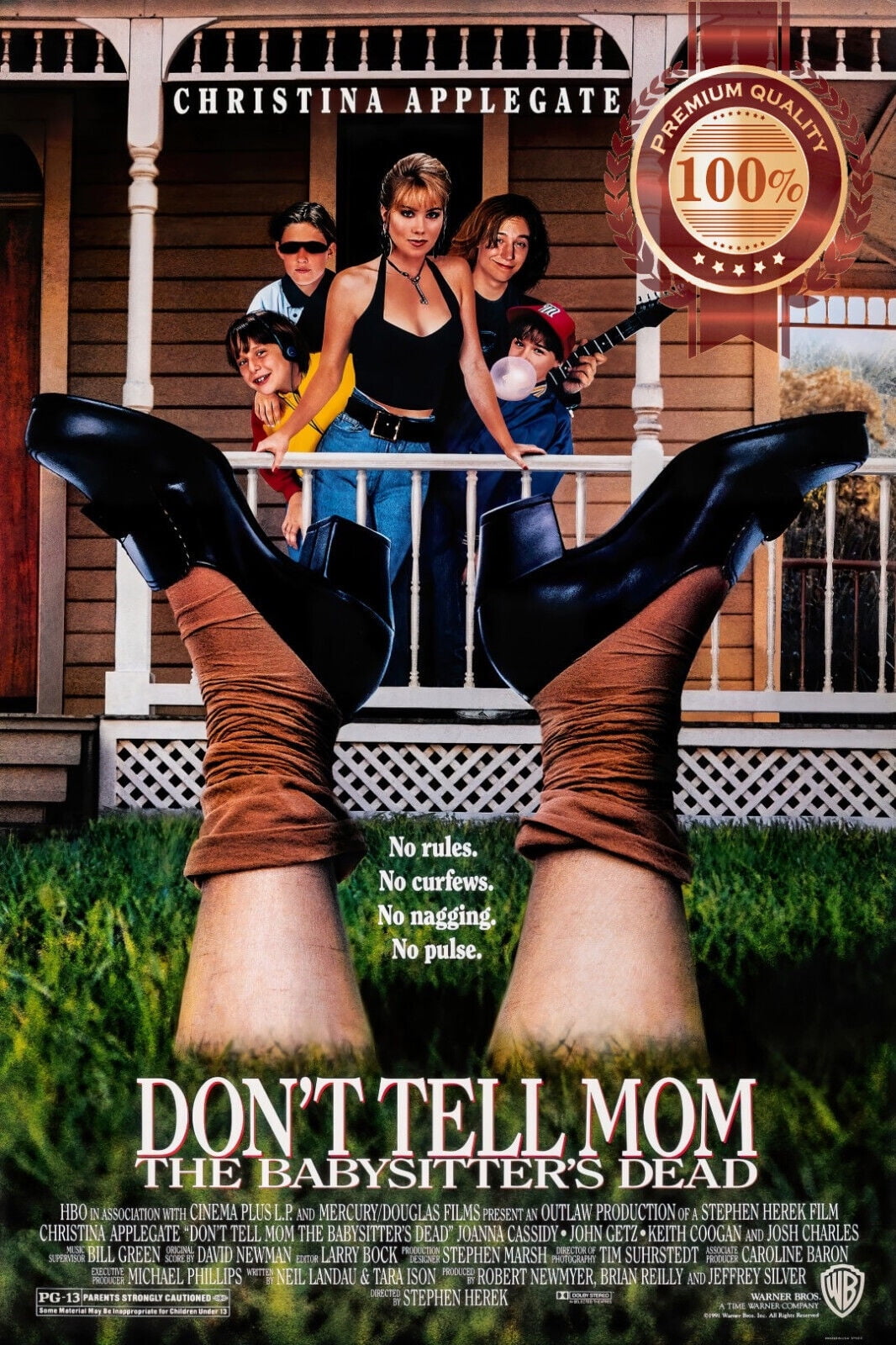 POSTER DONT TELL MOM THE BABYSITTERS DEAD 1991 90s ORIGINAL MOVIE PRINT PREMIUM POSTER-24x36 ...