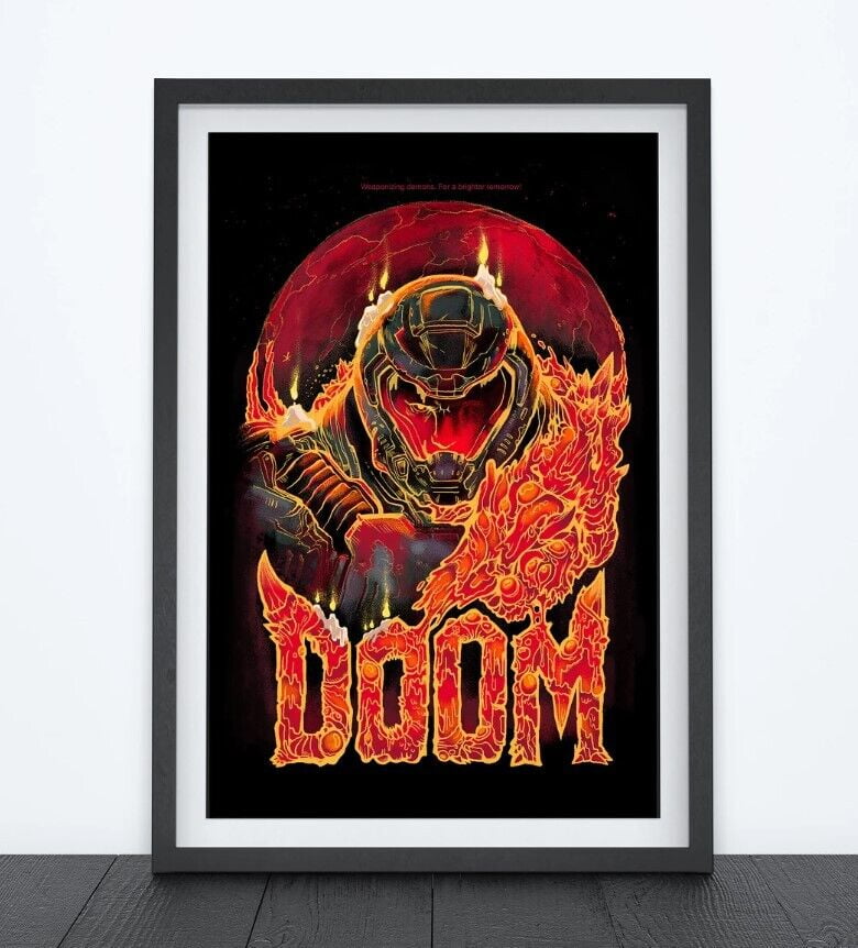 POSTER DOOM Video Game Poster, Video Game Art, Prints, Gamer Room Decor ...