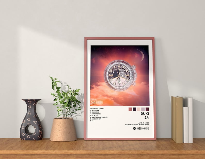 POSTER DUKI / 24 / Imprimible , portada del álbum, poster-UNFRAMED ...