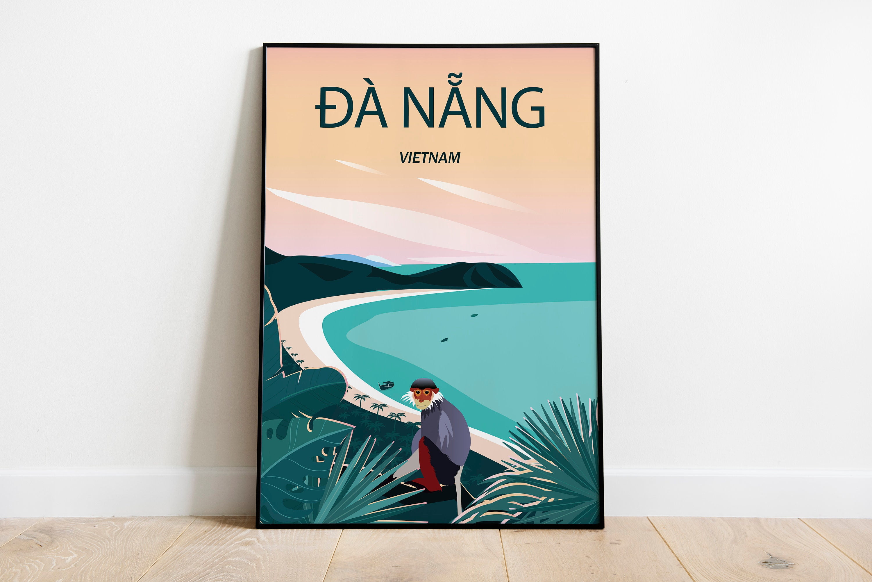 POSTER Da Nang Vietnam Travel Poster Wall Art, -UNFRAMED - Walmart.com