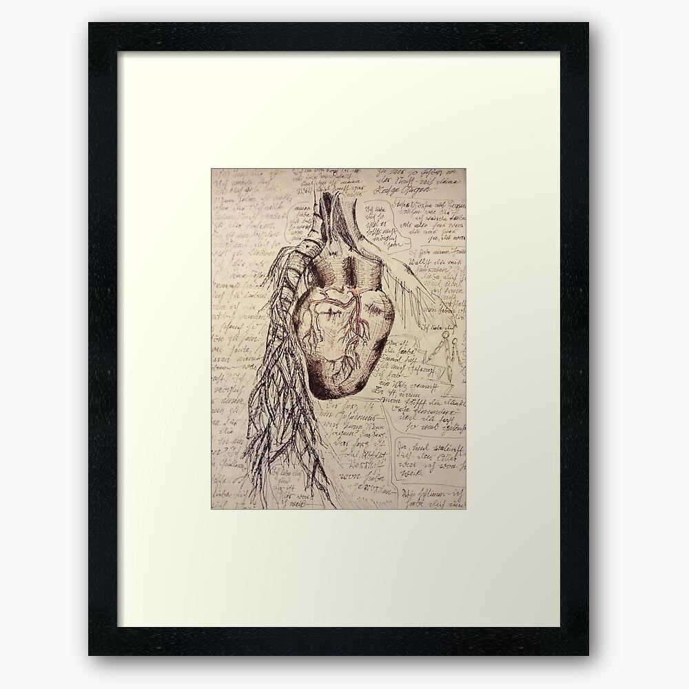 POSTER Da Vinci Vintage Artwork Medical Drawing Framed Art Print ...