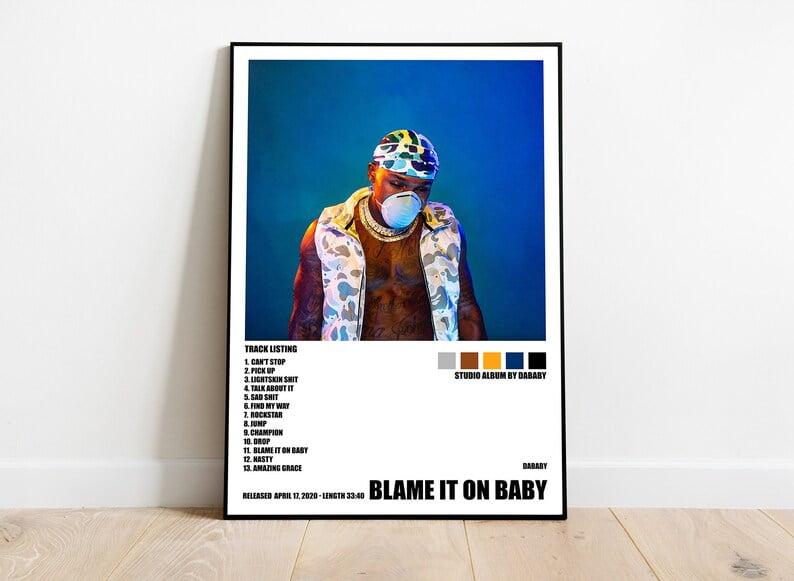 POSTER DaBaby - Blame It on Baby Poster | Album Cover Poster | Room ...