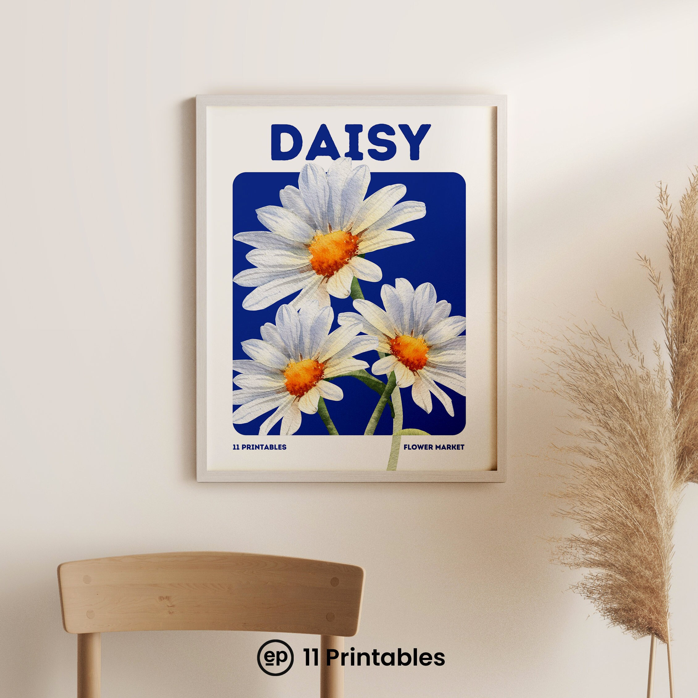 Poster Daisy Print, Daisy Wall Art, Daisy Poster , Flower Poster , Wildflower Botanical, Daisy ...