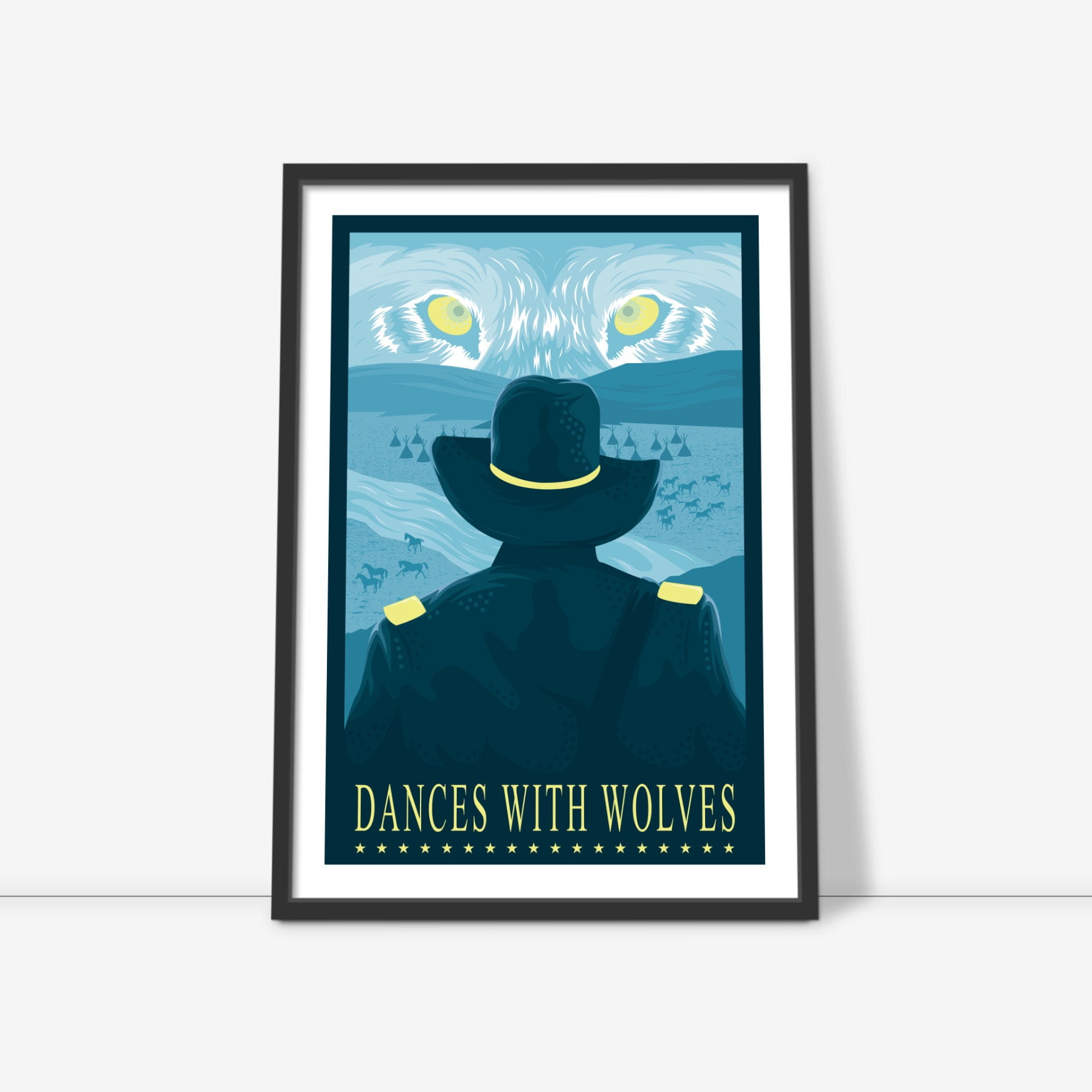 POSTER Dances With Wolves movie poster, movie print, movie art-UNFRAMED ...