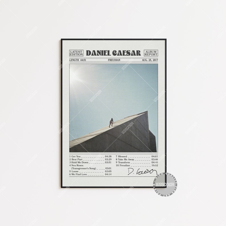 POSTER Daniel Caesar Retro Newspaper Print, Freudian Poster, Daniel ...