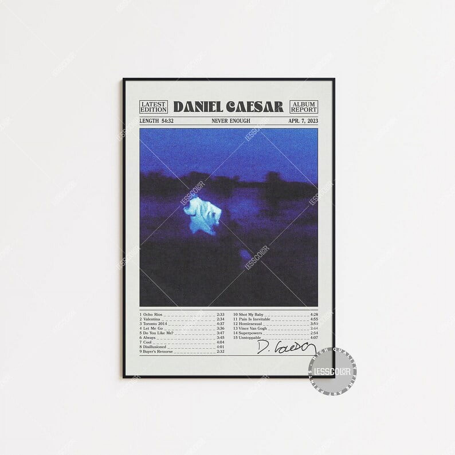 POSTER Daniel Caesar Retro Newspaper Print, Never Enough Poster, Daniel ...