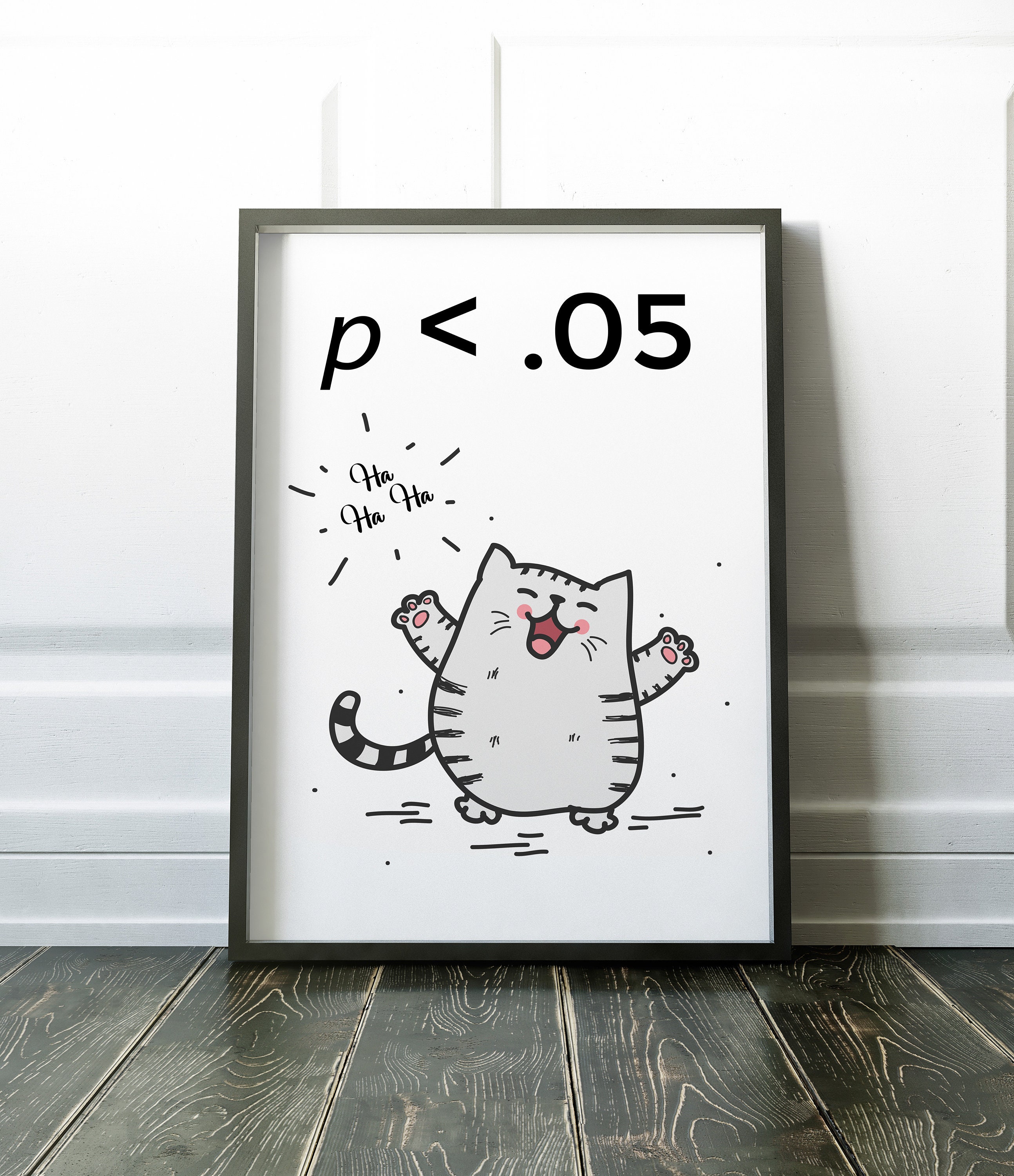 POSTER Data Statistics poster, funny p value researcher statistician ...