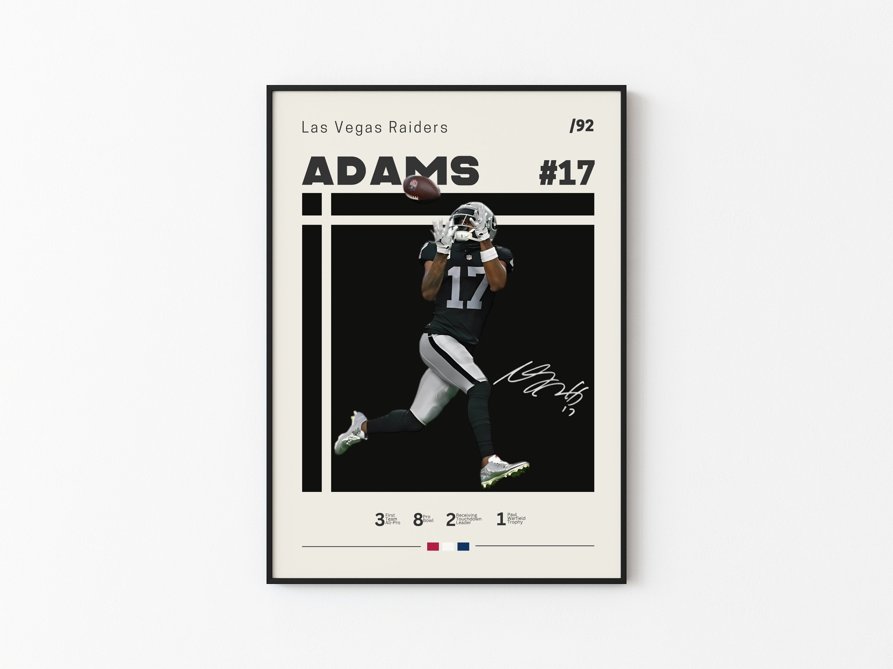 POSTER Davante Adams Poster, Las Vegas Raiders, NFL Fan Gifts, NFL ...