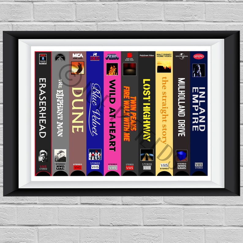 POSTER David Lynch "Directed by" VHS Print - Eraserhead - Blue Velvet ...