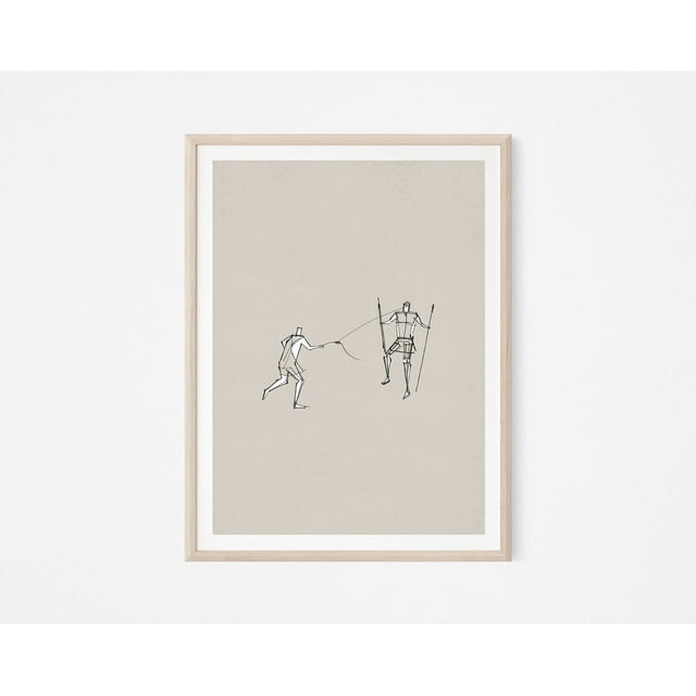 POSTER David and Goliath, Jesus Art, Bible Sketches, Jesus Print, Bible ...