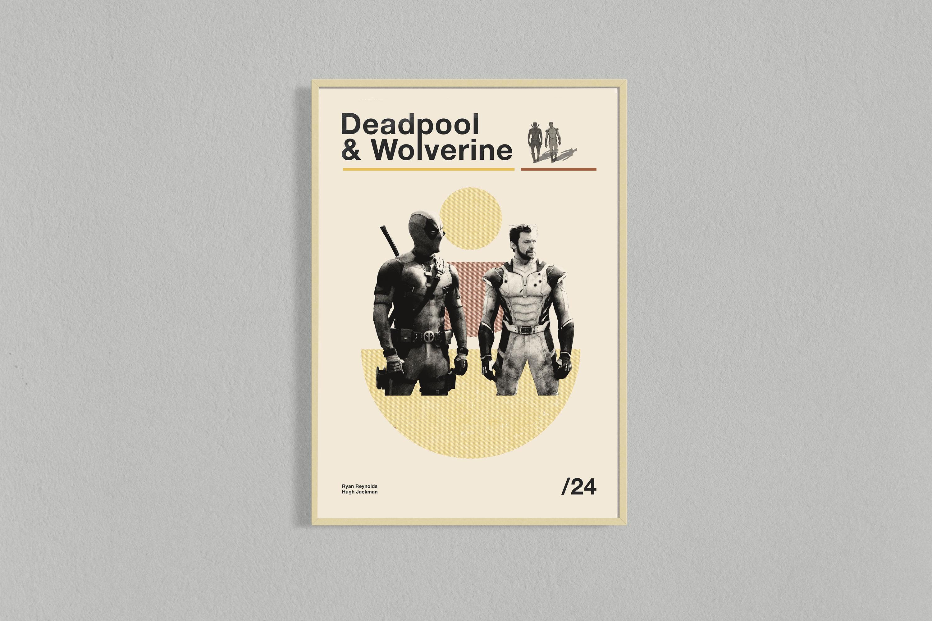 POSTER Deadpool & Wolverine Mid Century Movie Poster | Film Posters ...