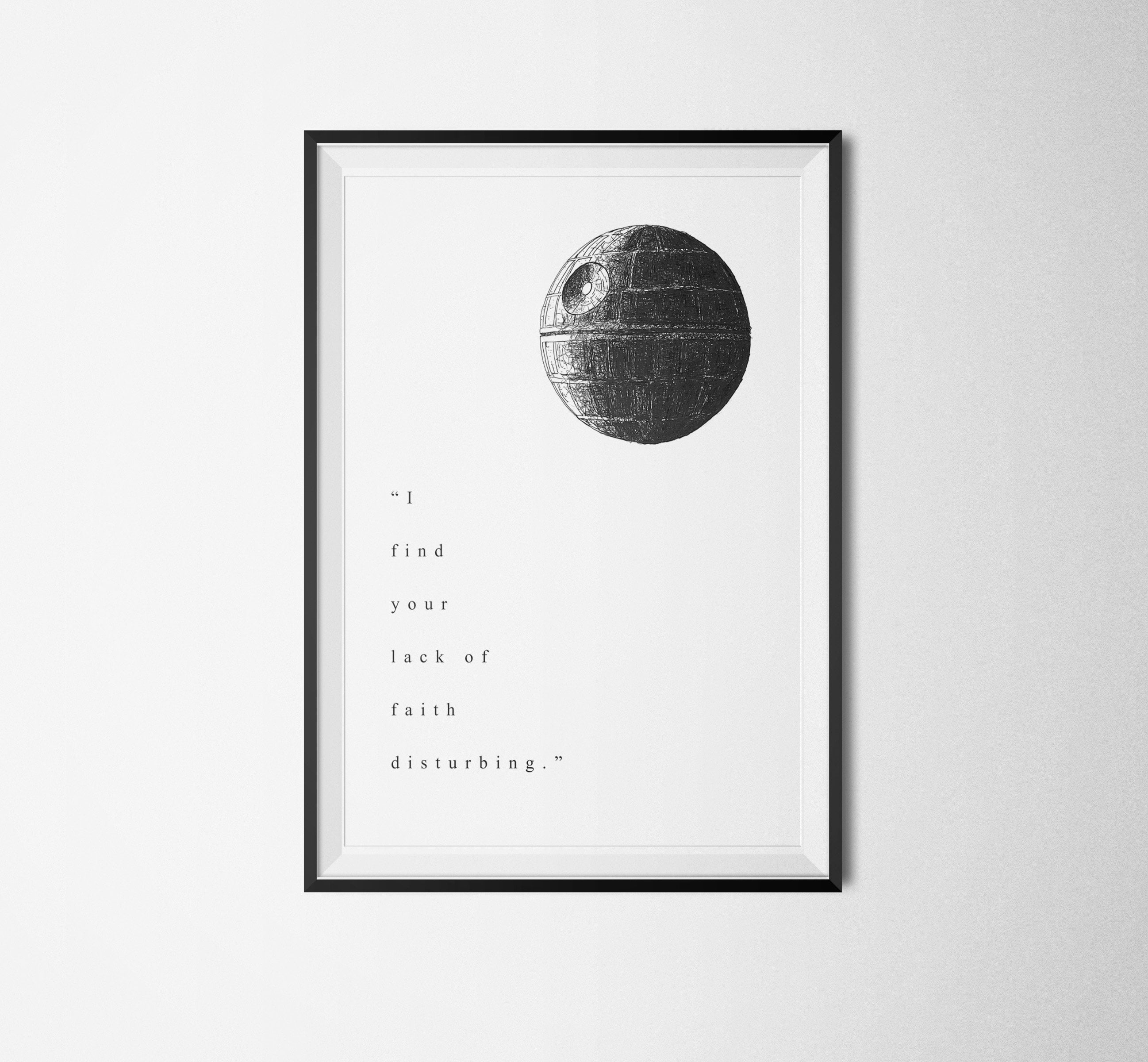 POSTER Death Star Poster - Quote -UNFRAMED - Walmart.com