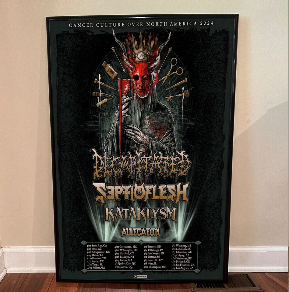 POSTER Decapitated + Septicflesh Tour 2024 Poster-8x12-UNFRAMED ...